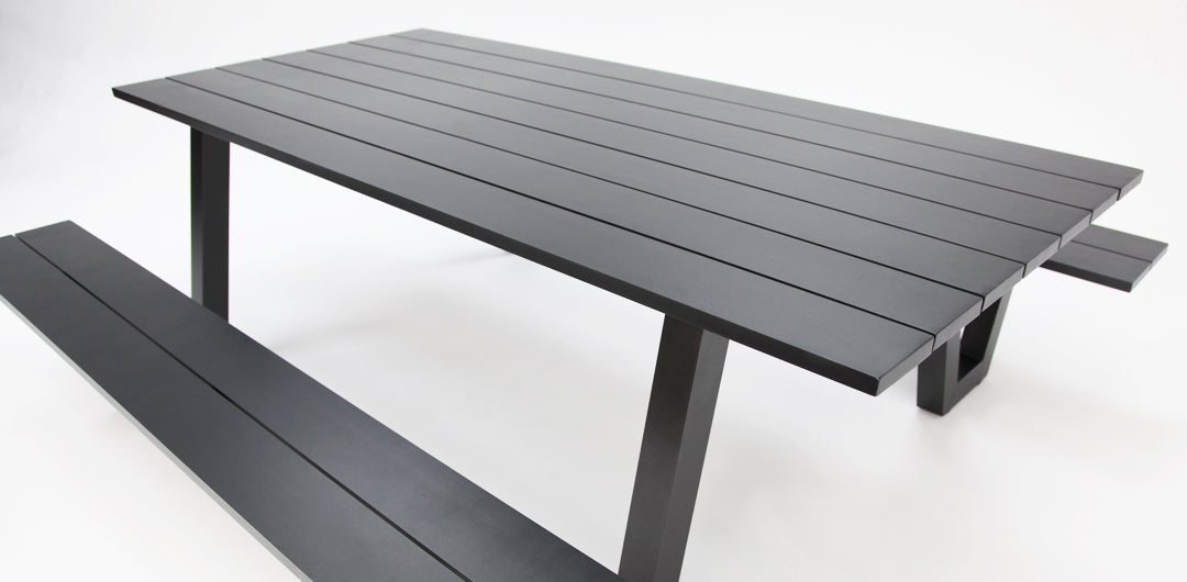Addison Table and Bench Setting - Black