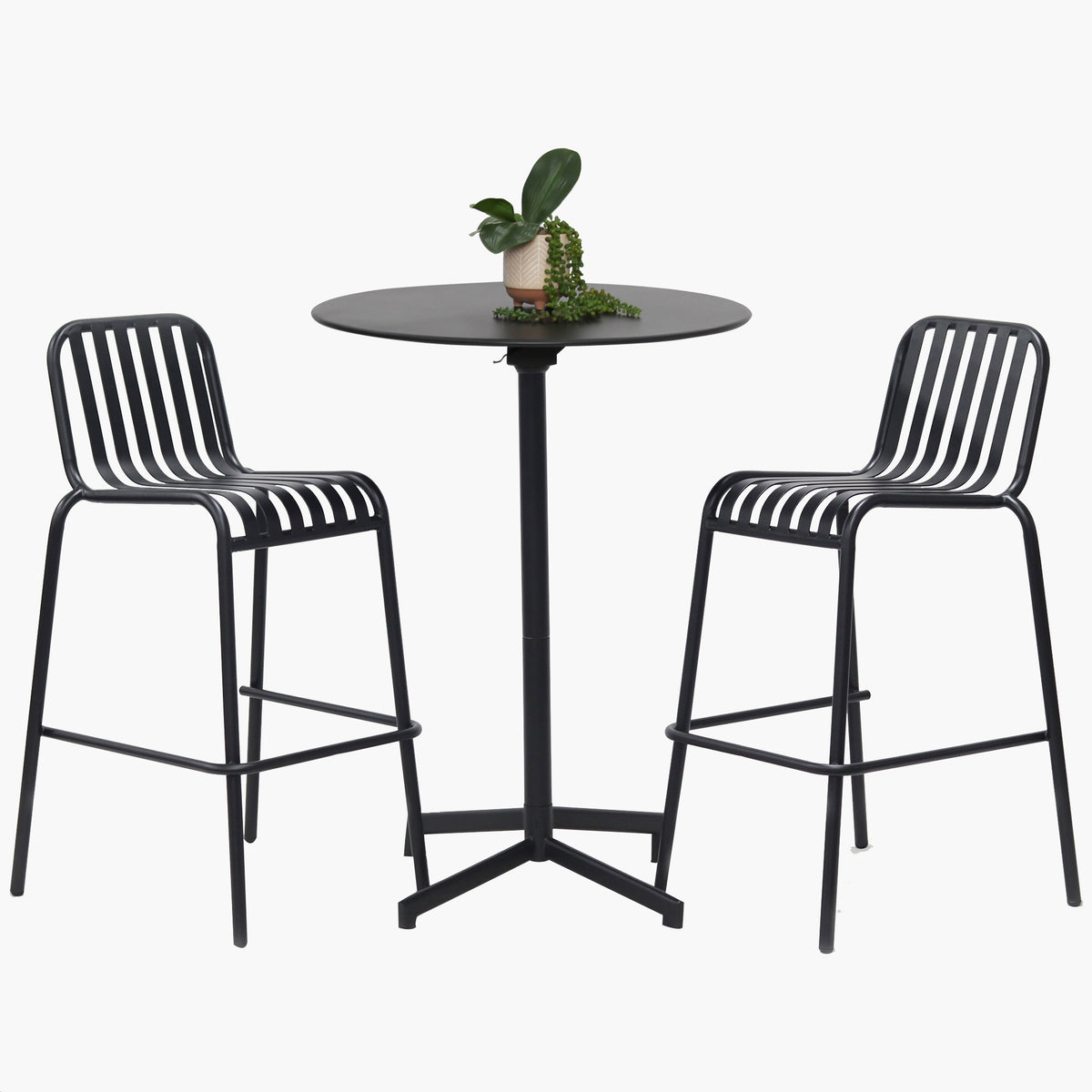 Bistro 3pc Bar Setting - Black
